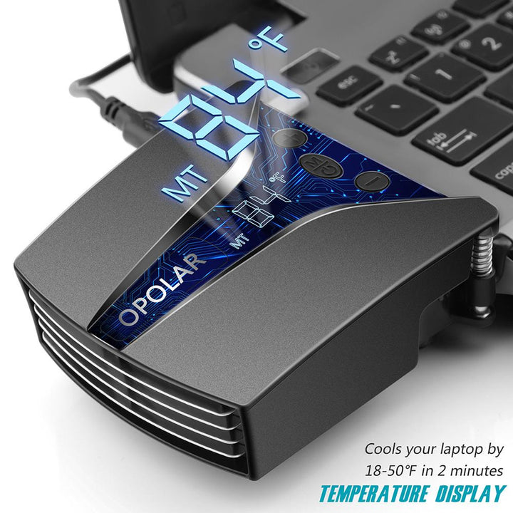 OPOLAR Laptop Cooler with Temperature Display 【Cools Your Laptop In 2 ...
